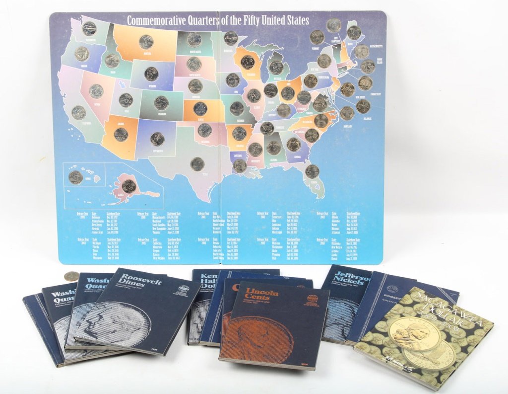Complete Us State Quarter Collection & Coin Books