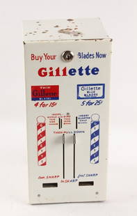 Gillette Blade Stand Up Coin Op. Vending Machine