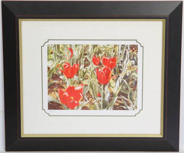 Elyse Cohen "tulips" Signed Litho Framed