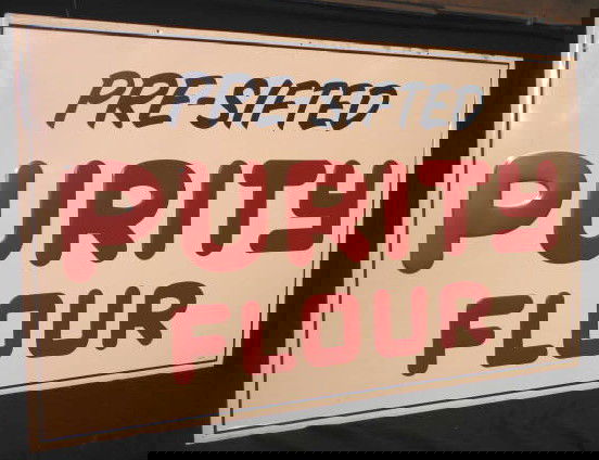 201D: LARGE TIN PURITY FLOUR SIGN - Nov 07, 2004 | Historic Estates in ...