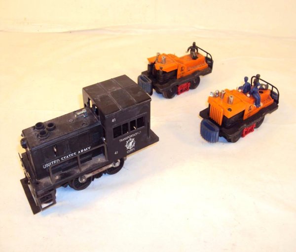 279: ABT: Lionel #41 US Army Switcher & #50 (2) Gang Ca