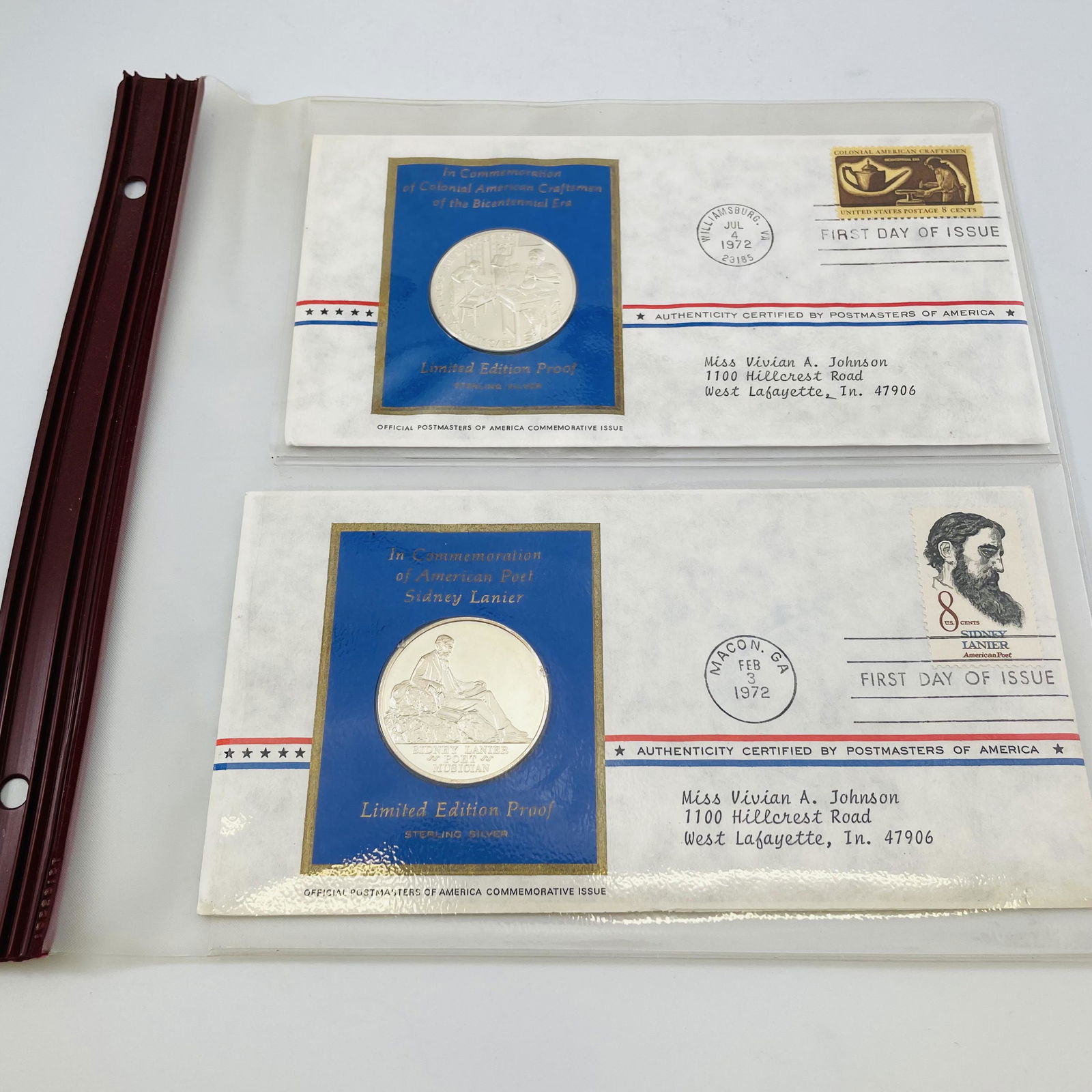 Two Postmasters Of American Commemorative Silver Coin