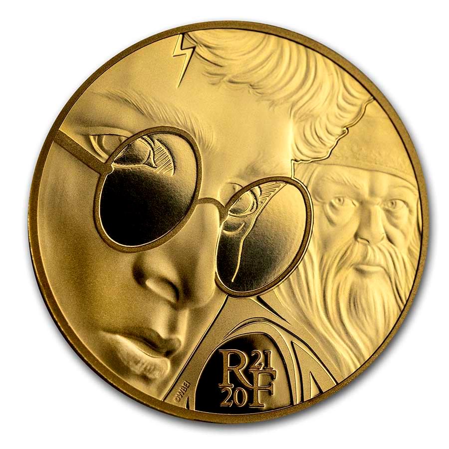 2021 1/4 Oz Proof Gold 50 Harry Potter And Dumbledore
