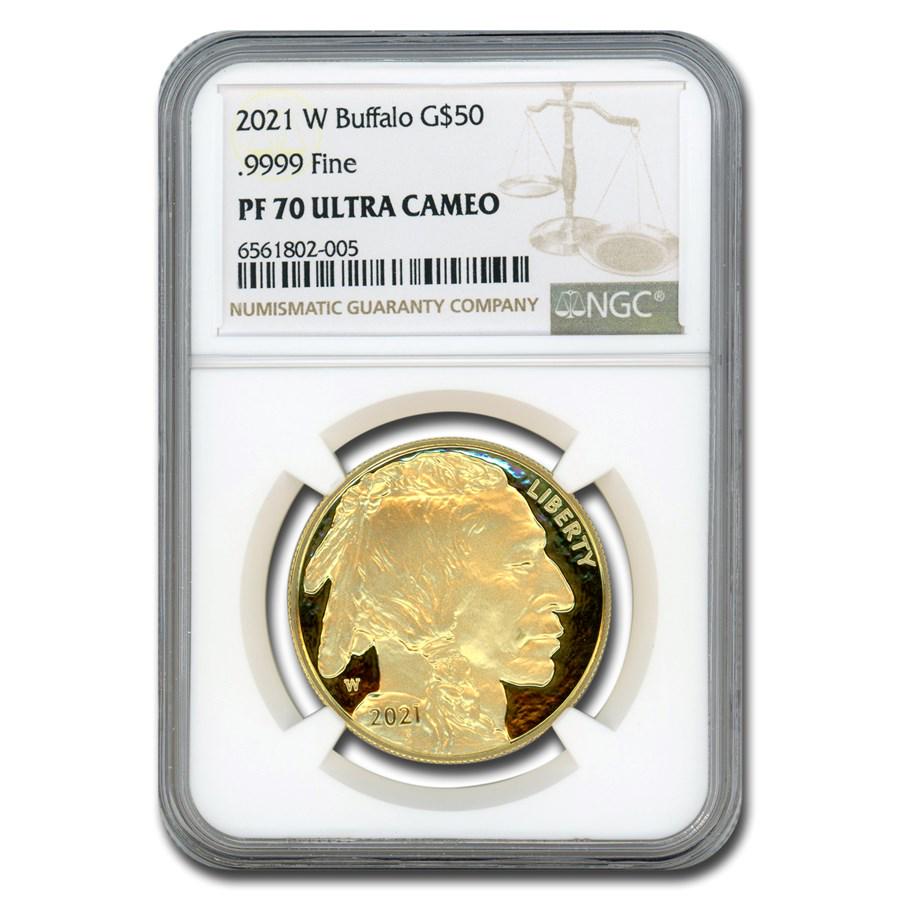 2021-w 1 Oz Proof Gold Buffalo Pf-70 Ngc Auction