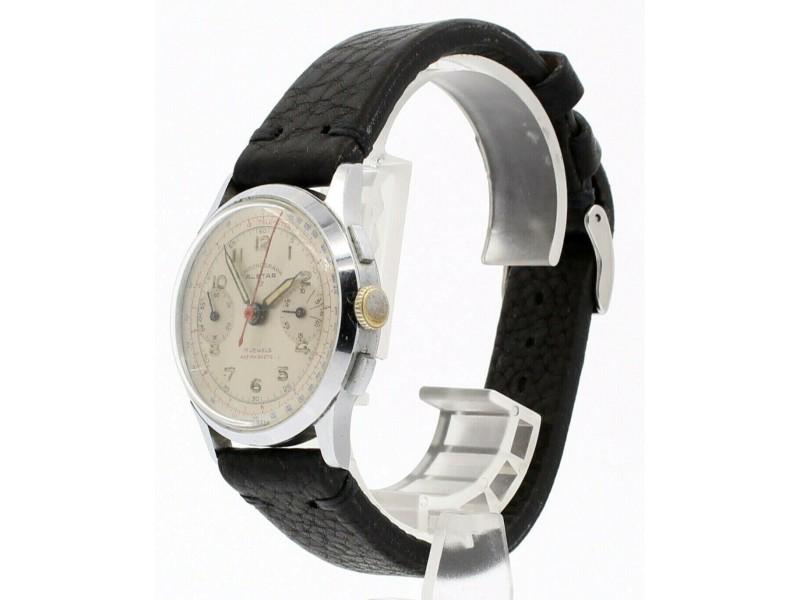 Vintage Alsta Chronograph 17 Jewels 2 Registers Hand Wind Watch Auction