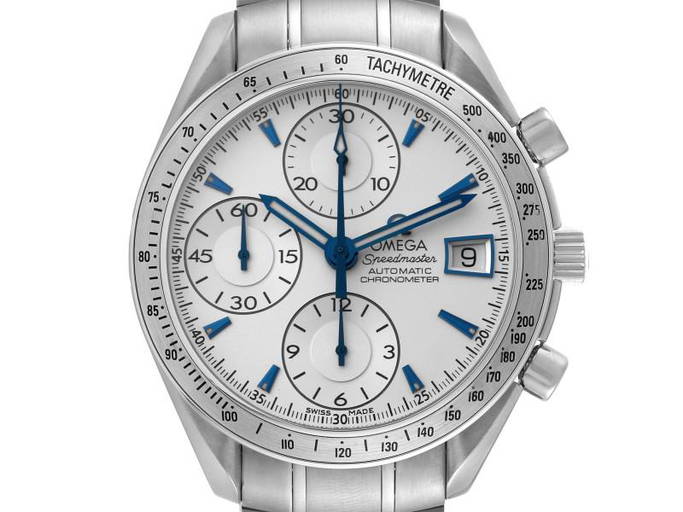Omega Speedmaster Silver Dial Chronograph Steel Mens Watch
