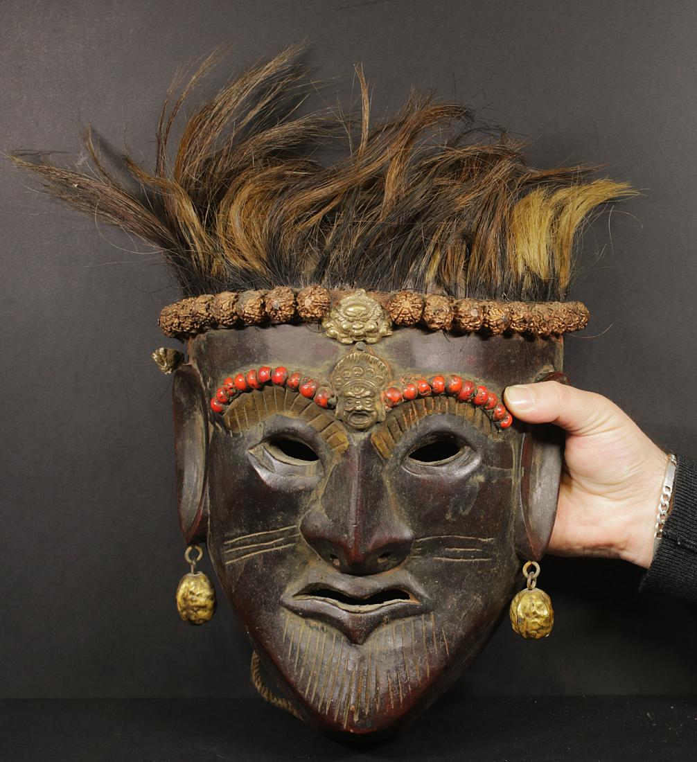 Tibet Himalayan tribes Early 1950 Shaman wooden mask 31