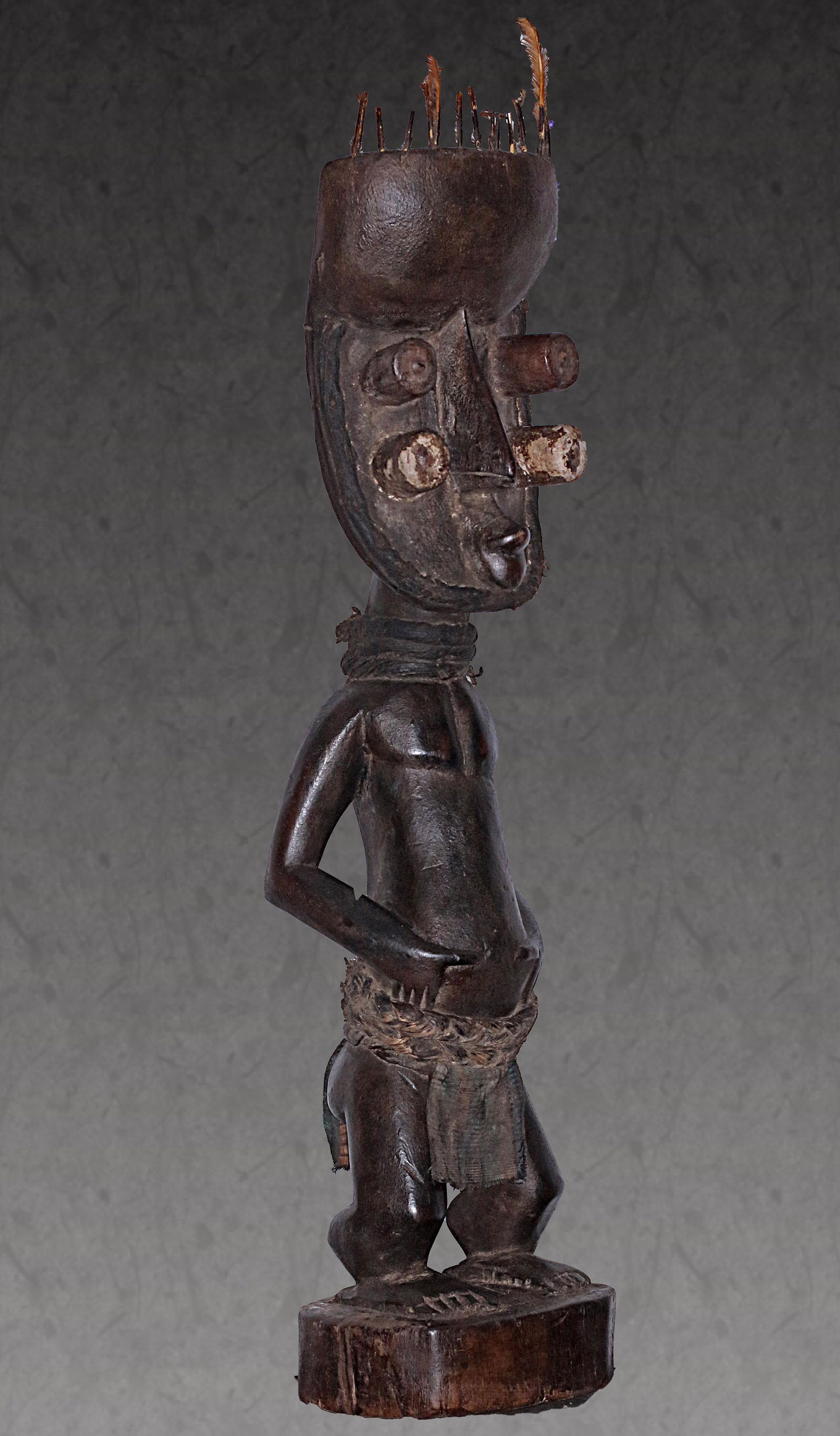 Sierra Leone Grebo People Fine Carved Wooden Statue 84