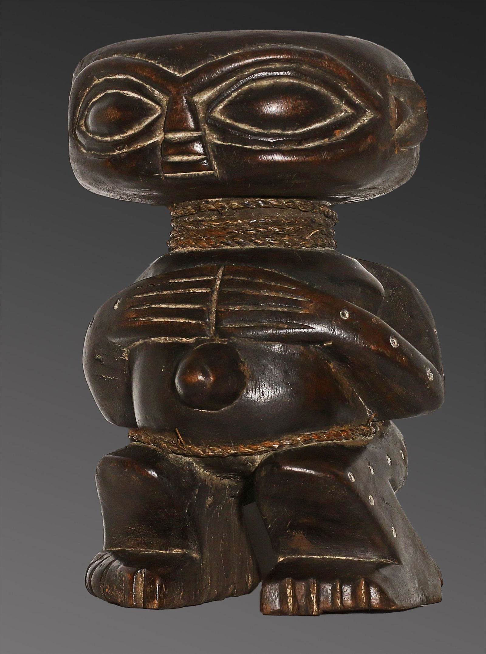Cameroon Heavy Tribal Pygmy Maternity Wooden Statue 26 Cm Auction