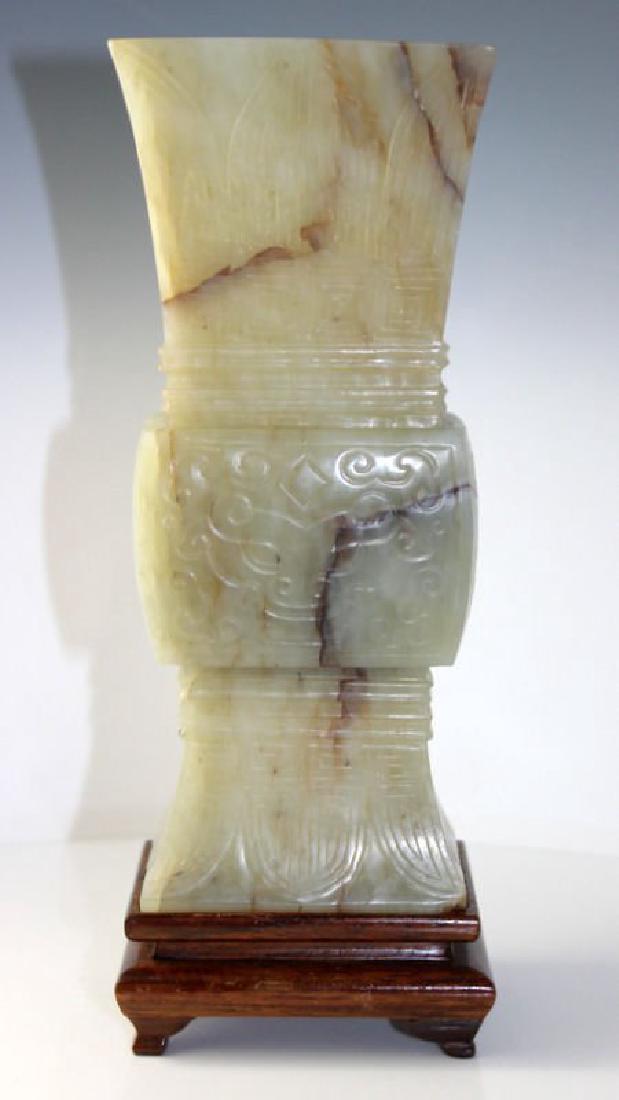 Late 19th Century Chinese Grey Green Nephrite Jade