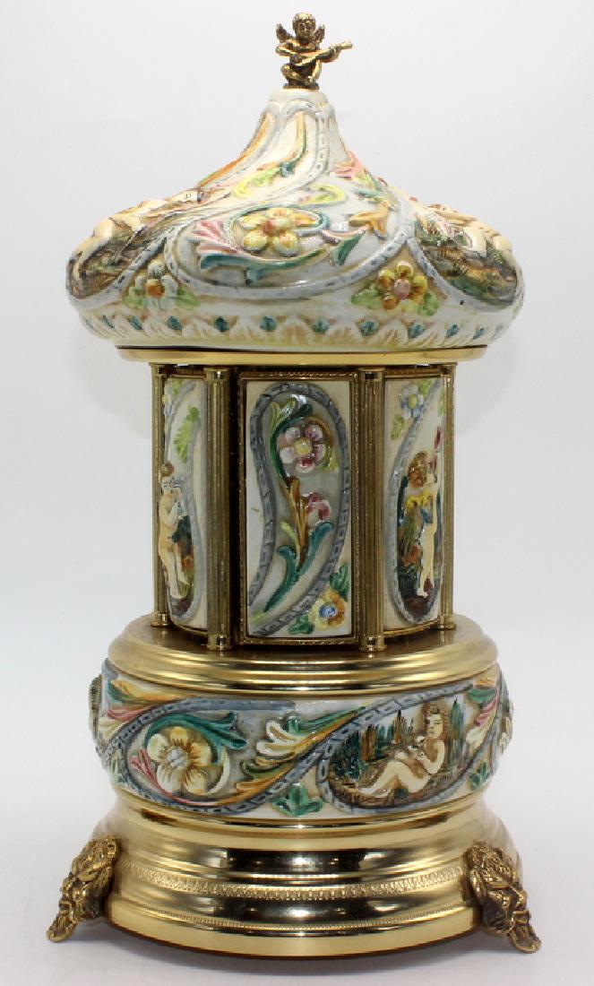 Capodimonte Italian Cigarette Holder Reuge Music Box
