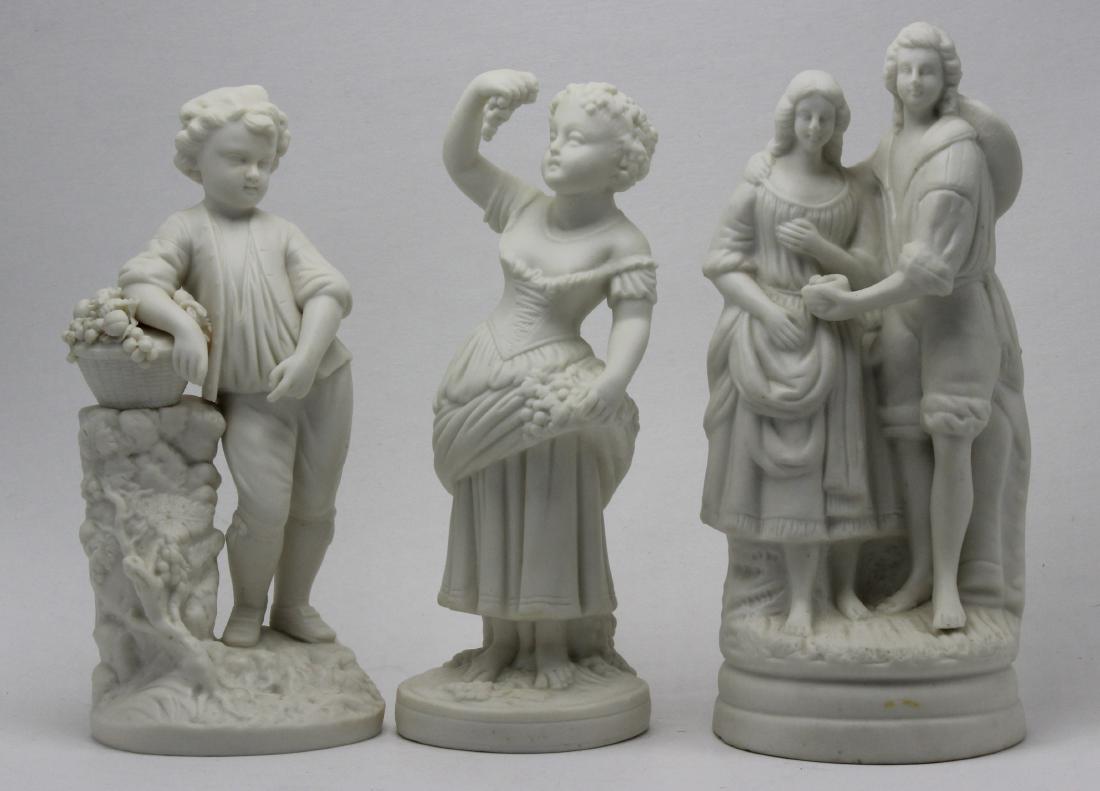 3 Piece Minton Parian Figurines