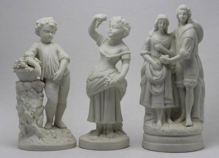 3 Piece Minton Parian Figurines