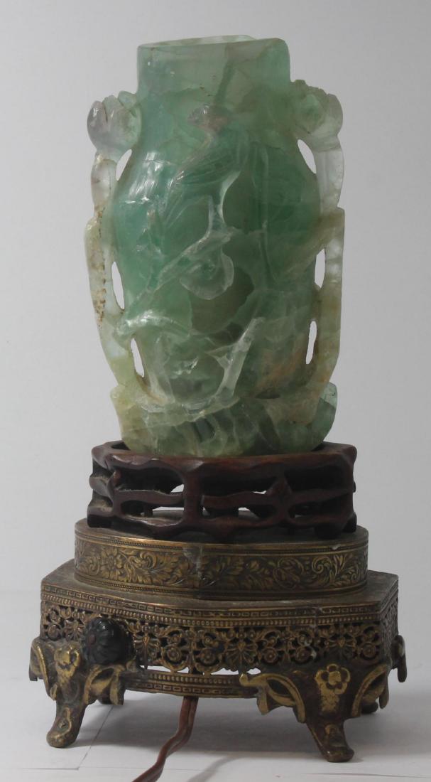 Antique Chinese Jade Arm Lamp