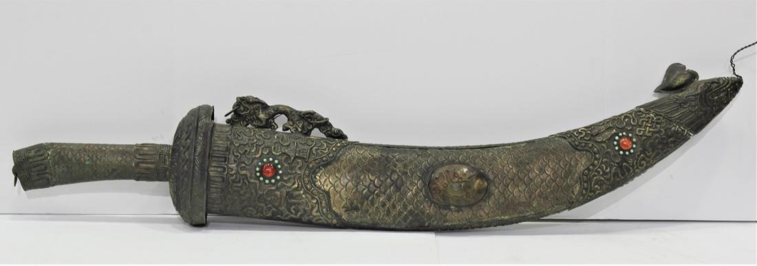 Mongolian Silver sword scimitar