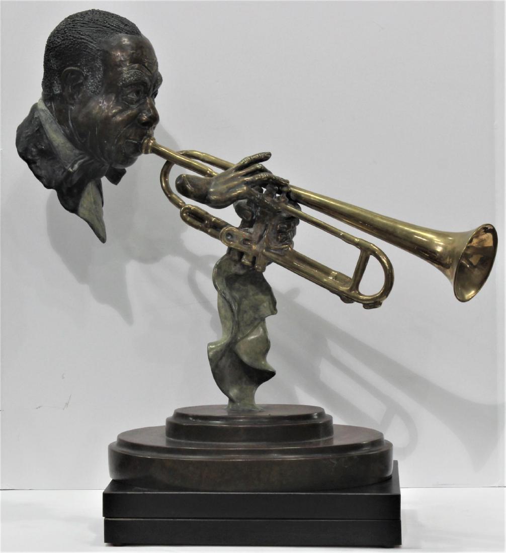 Paul Wegner Hello Louis Polychrome Bronze Sculpture