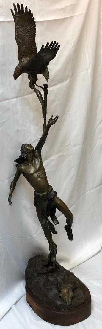 Rusty Phelps 'Thanks To One Above' Bronze Sculpture,