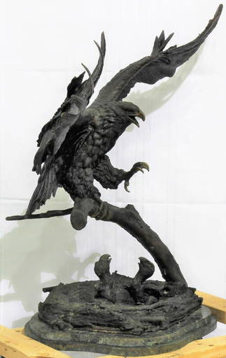 Ed Chope (american, B.1815 1901) The Eagles Lair Bronze