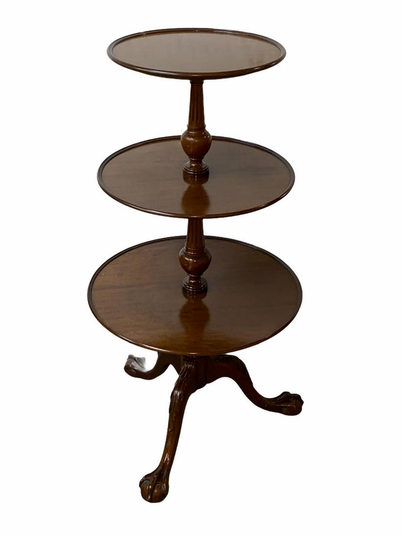 Mahogany Three Tier Table