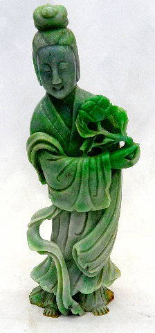 Rare & Antique Chinese Hand Carved Jade Statue
