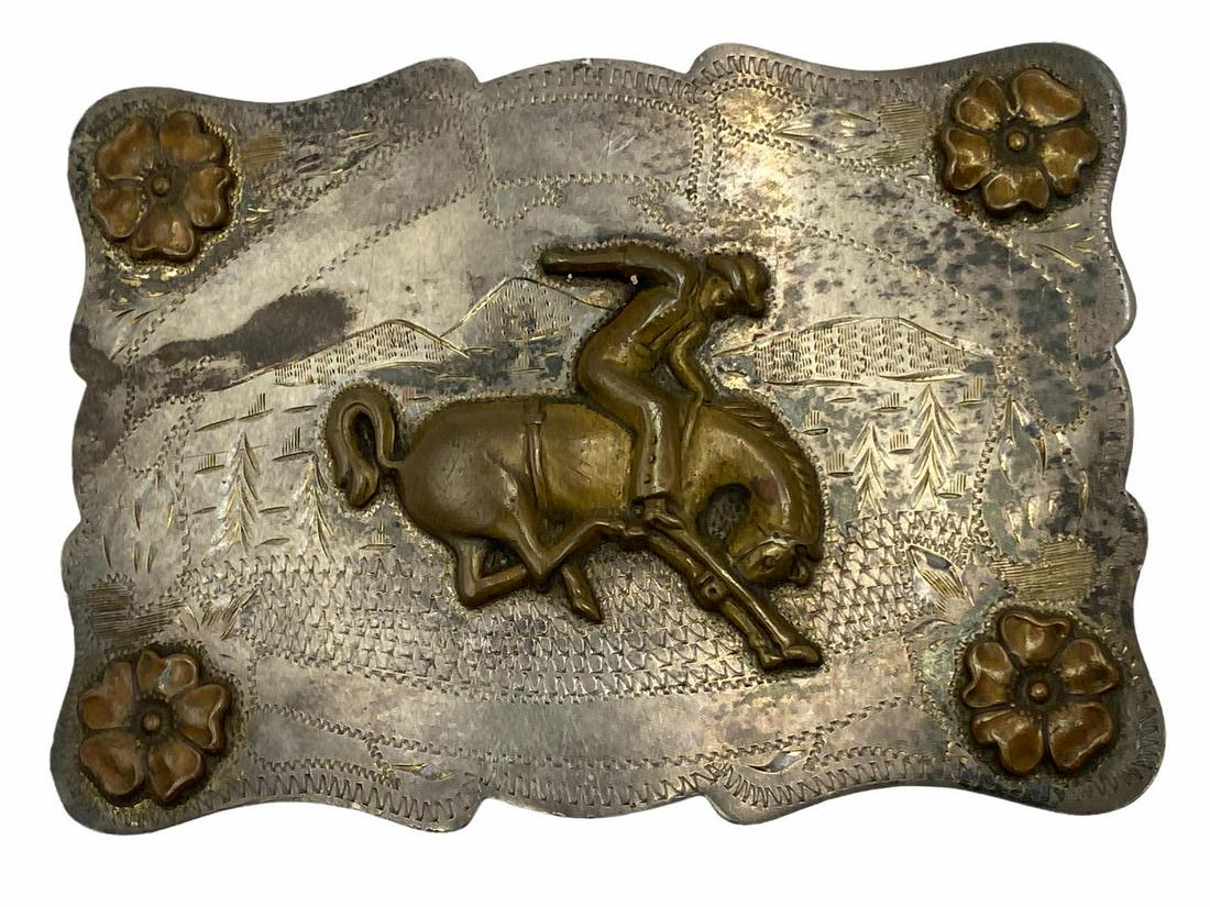 Estate 1960's Don Ricardo Sterling Silver Belt Buckle