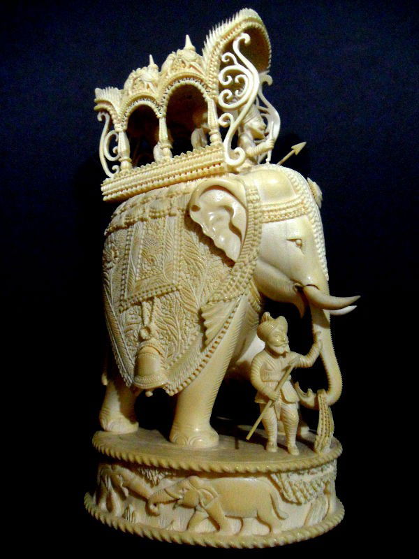 Indian Ivory Carving of a Group with Elephant - Sep 11, 2011 | Bruce ...