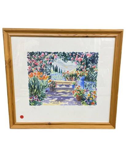 Signed C. Penny Limited Edition Lithograph in Color Garden Scene (#0177 ...
