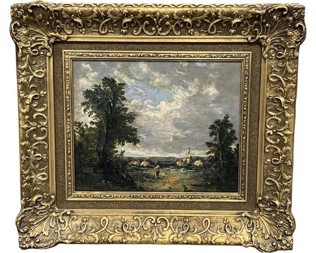 Signed Attributed To John Constable (english, 1776 1837) Oil Painting ...