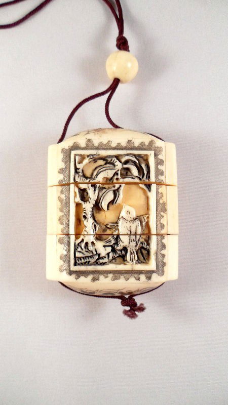 Japanese Carved Ivory Inro