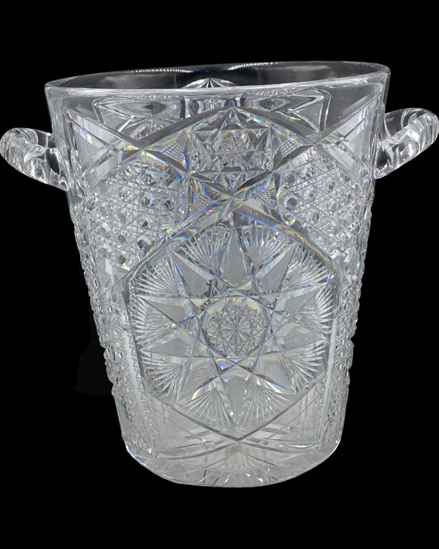 American Brilliant Cut Crystal Ice Bucket