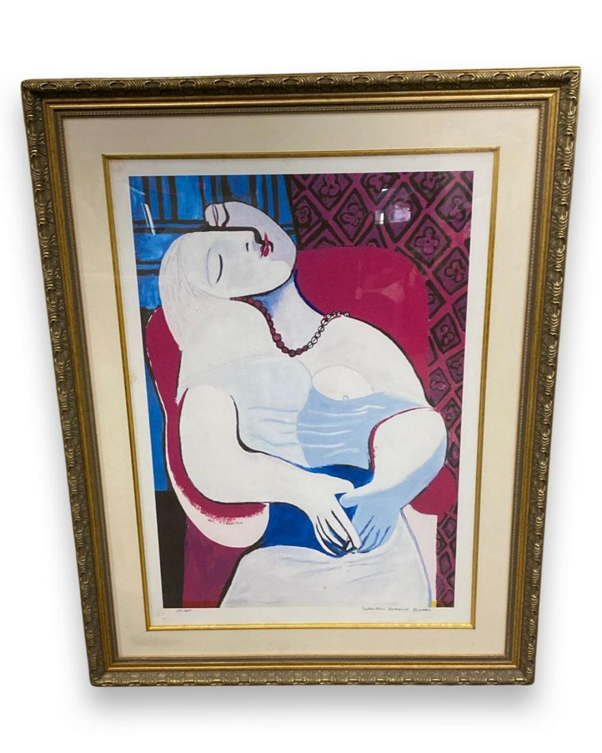Signed Pablo Picasso The Dream Limited Edition Lithograph Collection Domaine After Picasso Auction