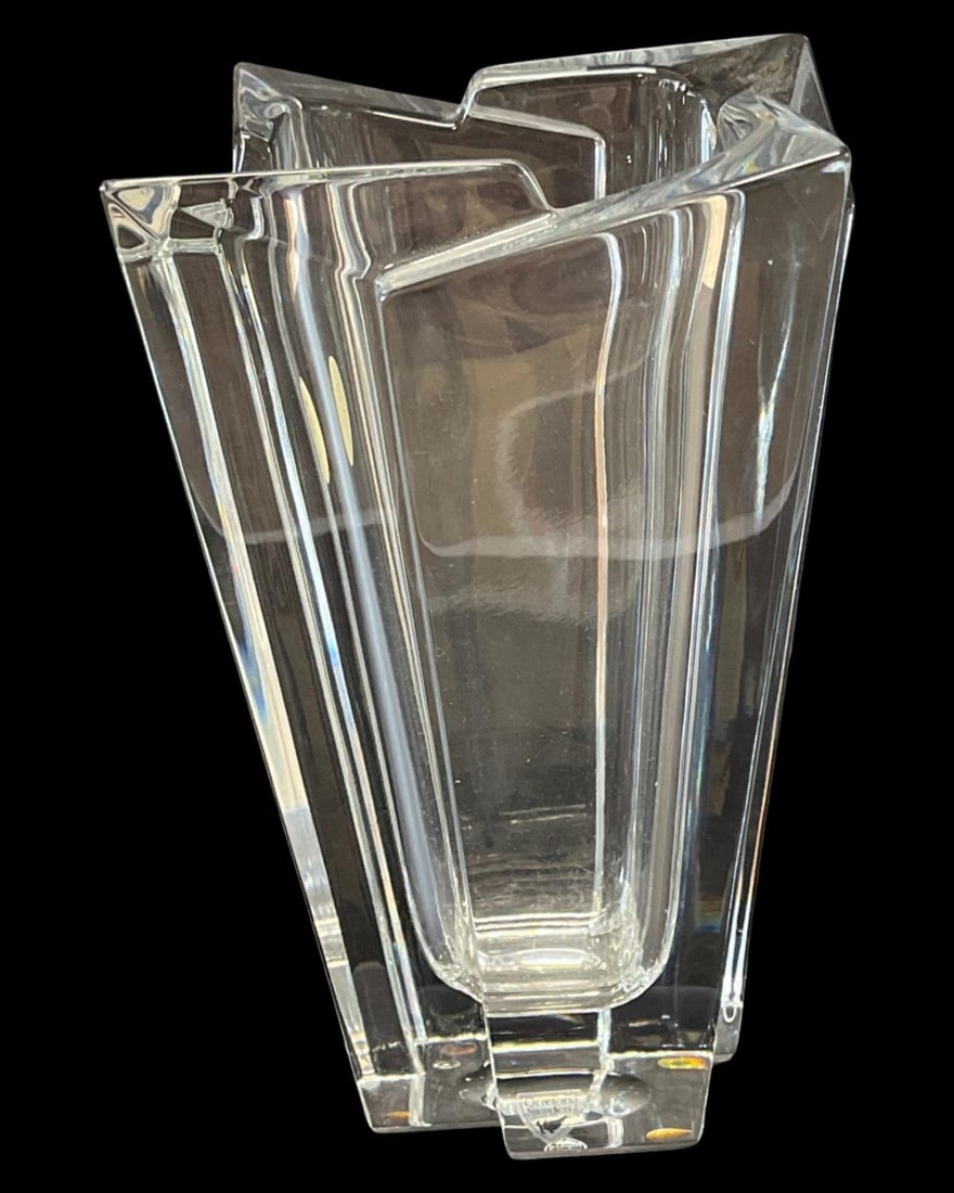 Orrefors Glass Glacial Vase Auction