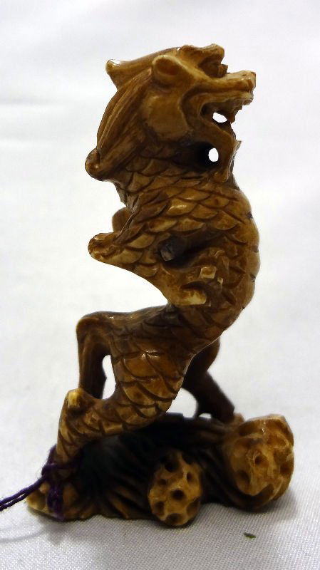 Chinese Carved Ivory Dragon