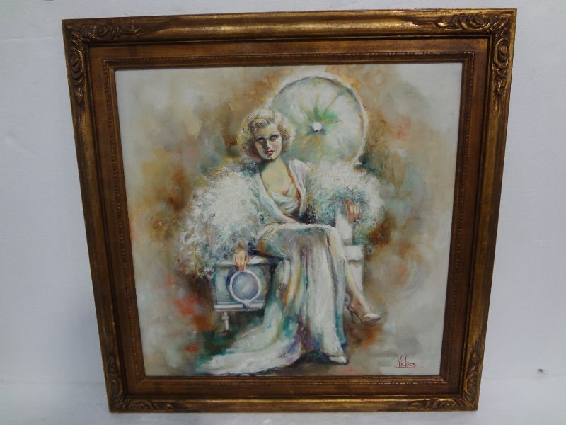Mary Vickers (England) Oil Painting on Canvas
