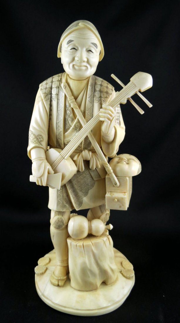 19th C. Japanese Hand Carved Ivory Figure