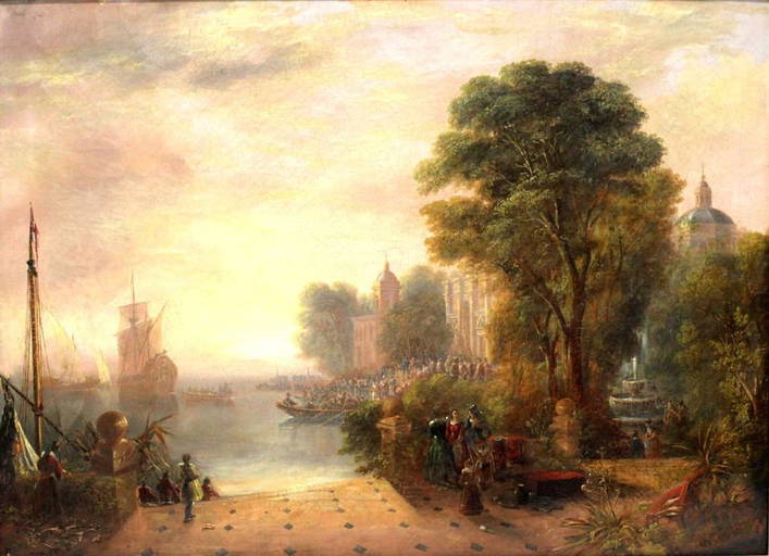 Antique Old World Master Oil Painting On Canvas