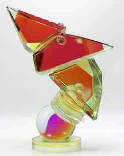 Toland Peter Sand Art Glass / Crystal Sculpture