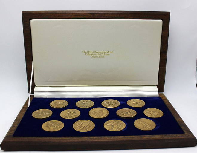 Medallic Art Company 13 State Bronze Medals With Coa In