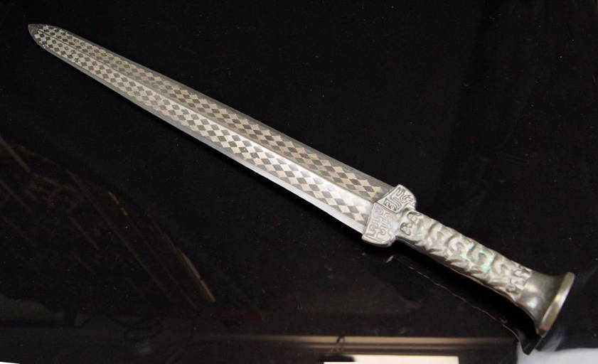 Warring States Chinese Antique Bronze And Silver Sword