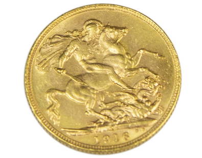 22ky King George V British Sovereign Dragon Coin