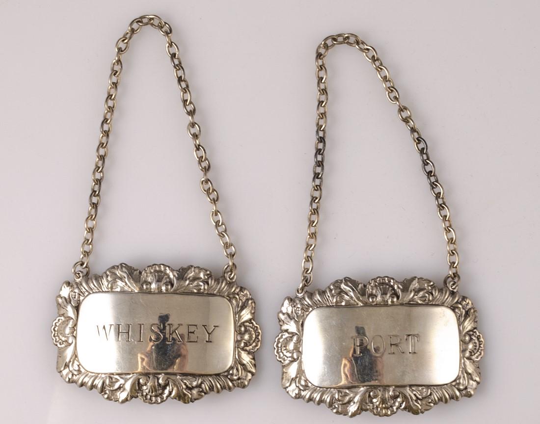 British Silver Decanter Labels