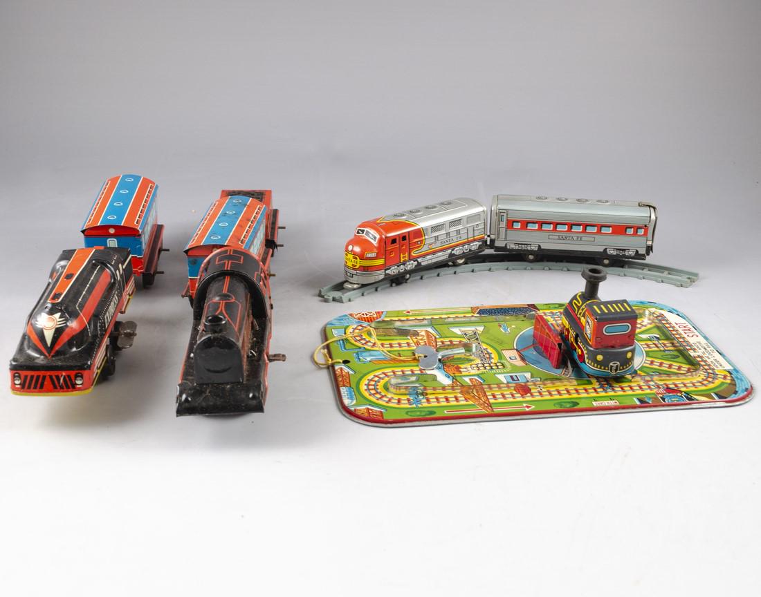 Vintage Tin Model Train Sets