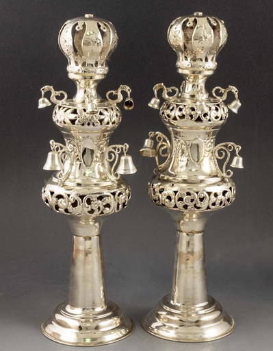 Jewish Silver Torah Finials