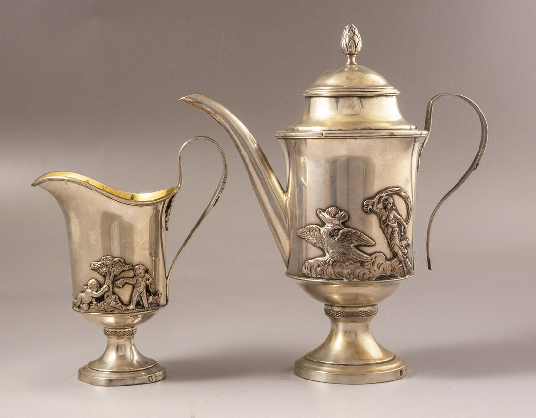 German Silver Teapot And Creamer Auction