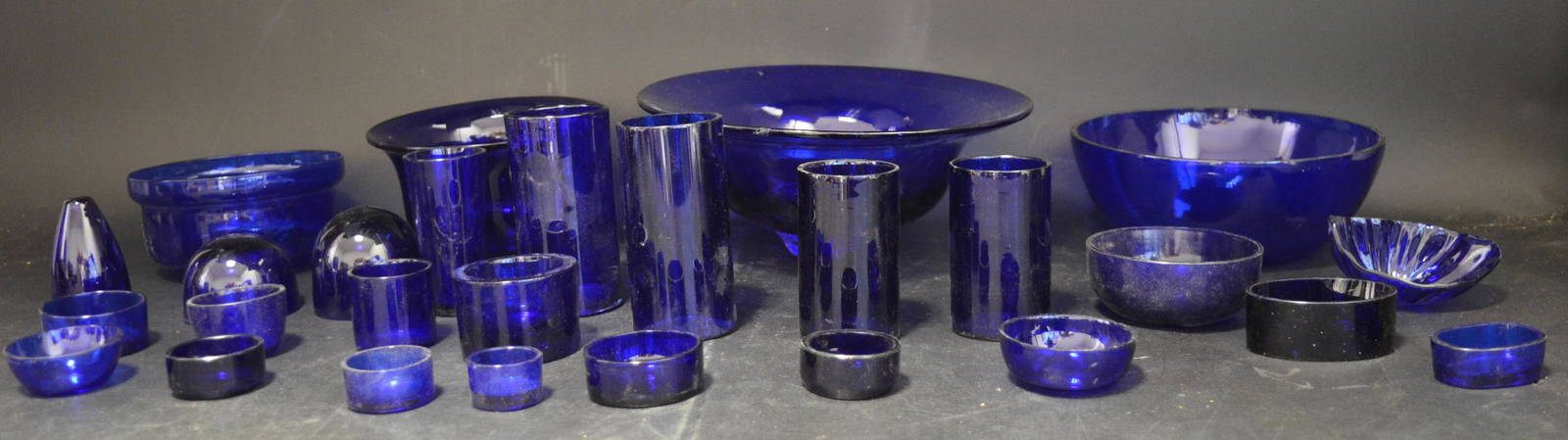 Very Large Collection Of Cobalt Blue Glass Liners
