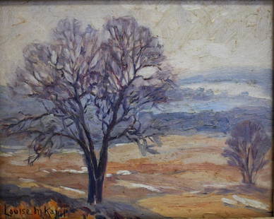 M. Varley 20thc. Surrealist Landscape Oil Painting