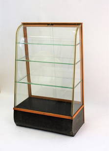 Country Store Petite Curved Glass Display Cabinet
