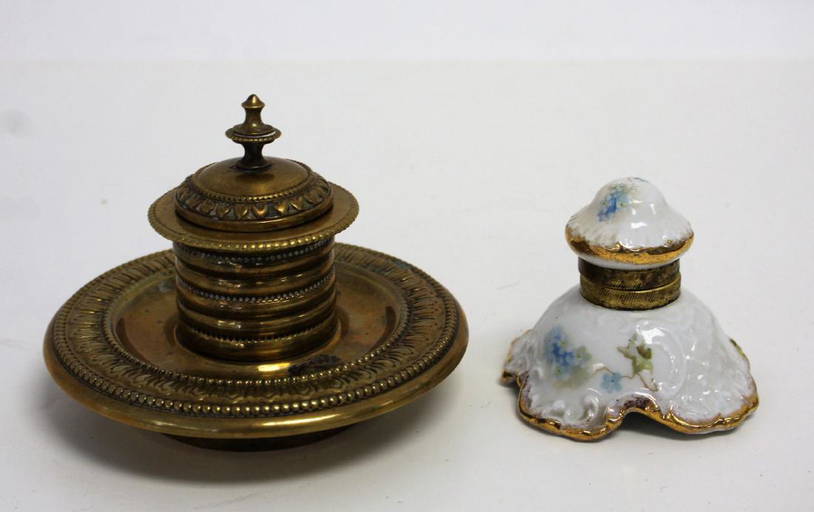 Two(2) Victorian Inkwells
