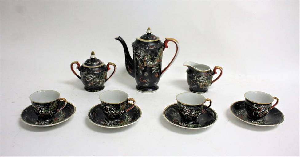 Seve(7) Piece Satsuma Porcelain Tea Set