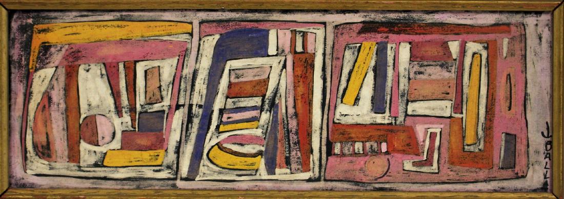J. Ball; 20thC. Modernist Oil Painting Signed